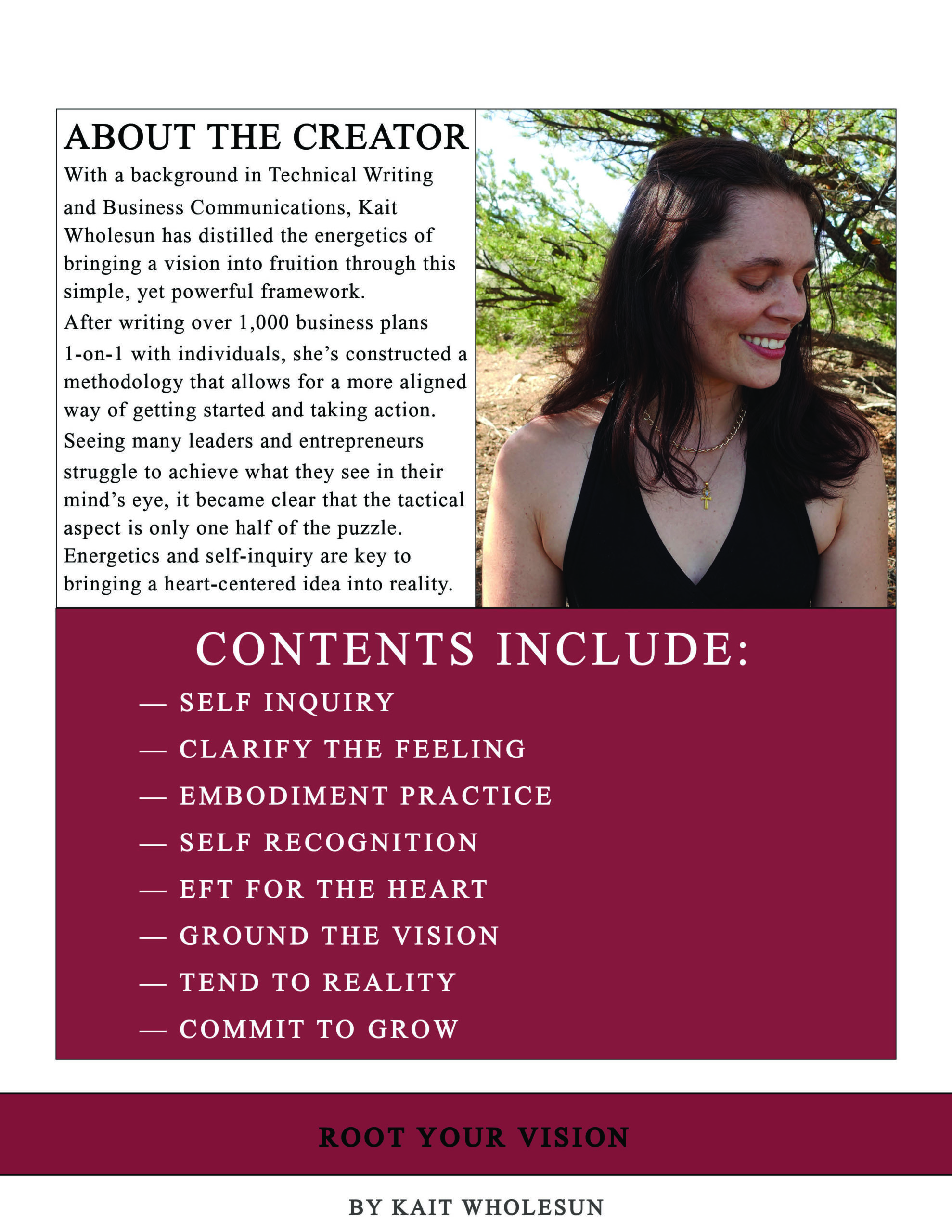 NEW! Vision Mapping Workbook - Kait Wholesun